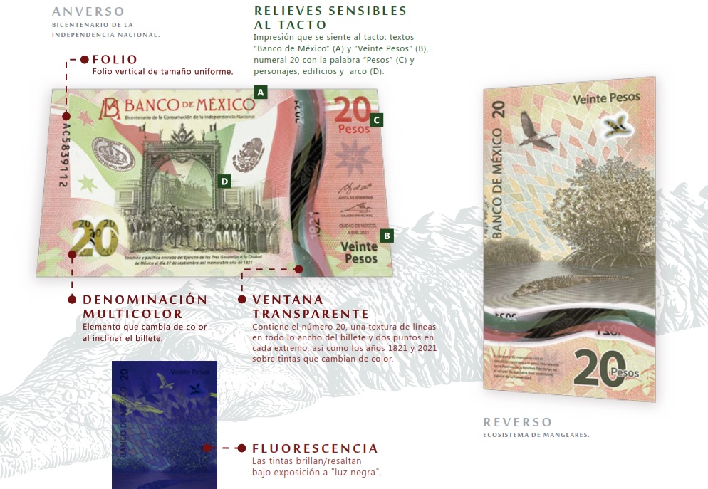 Dedican nuevo billete de 20 pesos al Ejército Trigarante; remplaza al ...